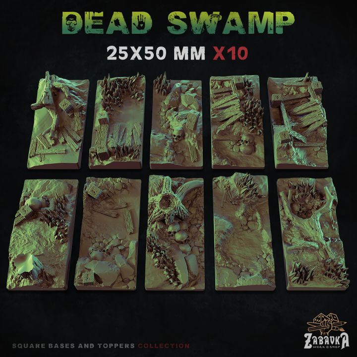 3D Printable Dead Swamp [Square] - Bases and Toppers (OLD World) by ...